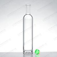 China Champagne Tall and Thin Cork Top 375ml 500ml 750ml Clear Gin Vodka Ice Wine Glass Bottle for sale