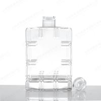 China Clear 500ml 50cl Square Glass Gin Bottle Vodka Spirit Liquor Tequila Rum Whiskey with T Cork for sale
