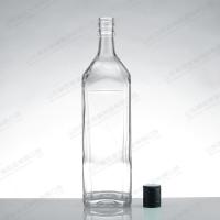 China Rubber Stopper 100ml 250ml 500ml 750ml Plain Classic Transparent Glass Liquor Bottle for sale