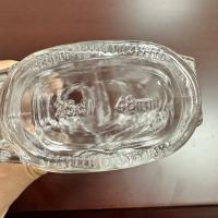 China High Borosilicate 25cl Leaf Shape Spirit Glass Bottle With Screw Cap for sale