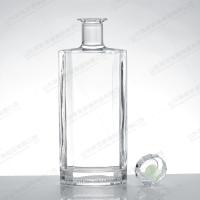 China Rubber Stopper Sealing Type Octagonal Flat 750ml Glass Bottle for Wine Vodka Tequila for sale