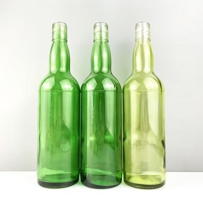 China Body Material Glass 750ml Clear Round Olive Oil Bottle for Dispensing and Storage for sale