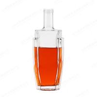 China Round Empty Flint Glass Liquor Wine Whisky Vodka Tequila Bottle With Cork Lid for Your for sale