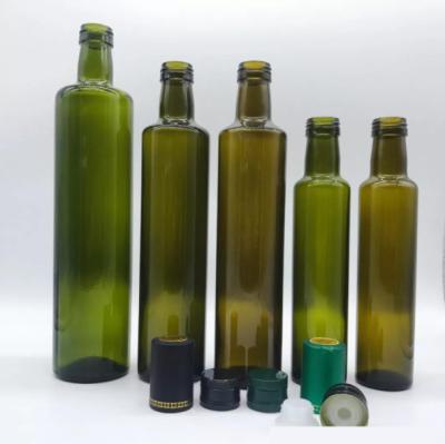 China Hot Stamping Custom Size Accepted Empty Round Glass Bottle for Cooking Oil and Vinegar for sale