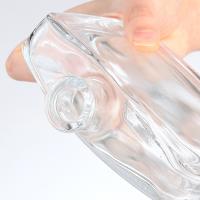 China Hot Stamping Transparent Glass Whiskey Bottle 750ml 500ml 1000ml for Vodka Rum Tequila for sale