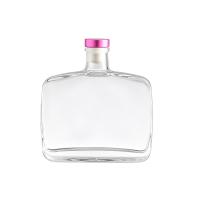 China Hot Stamping Transparent Glass Whiskey Bottle 750ml 500ml 1000ml for Vodka Rum Tequila for sale
