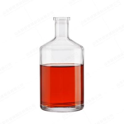 China Bartop 700ml 750ml Clear Matte Black Glass Liquor Bottle for Nordic Gin Whiskey Vodka Rum for sale