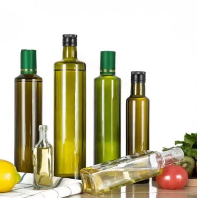 China Glass Kitchen Bottle for Seasoning Acceptable OEM/ODM Glass Collar Olive Oil Bottle for sale