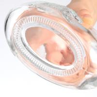 China Collar Material Glass 500ml 1000ml Clear Tabular Glass Bottle for Vodka Brandy Whiskey for sale