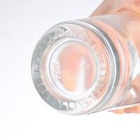 China Hot Stamping Glass Collar Whisky Bottle for Unique Shaped Wine Glass 250ml 350ml 500ml for sale