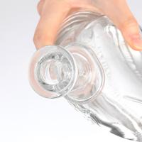 China Glass Collar Material Clear 500ml 750ml Whisky Rum Gin Tequila Liquor Bottle with Cork for sale