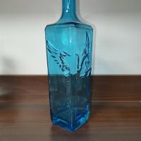China 500ml 750ml 700ml 1l Transparent Blue Sky Ocean Color Spirit Glass Bottle for sale