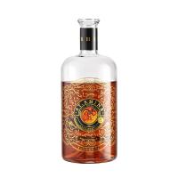 China Clear 750ml Glass Liquor Wine Vodka Tequila Gin Bottle with Stopper Custom Flint Glass for sale