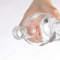China Customized 500ml 750mL 1000ml Transparent Thick Bottom Glass Wine Bottle with Cork for sale