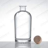 China Transparent 750ML Custom Label Flint Empty Bottles Glass Spirits Large Spirit Bottle for Beverage for sale