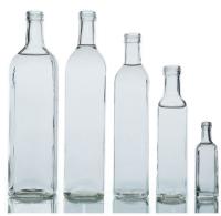 China Hot Stamping Square Clear Glass Olive Oil Bottle for Kitchen Storage for sale