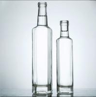 China Hot Stamping Square Clear Glass Olive Oil Bottle for Kitchen Storage for sale