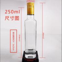 China 100ml 250ml 500ml Round Empty Olive Oil Glass Bottle with Hot Stamping Surface Handling for sale