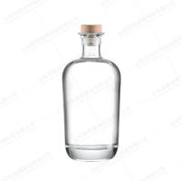 China Transparent Super Flint Glass Bottle with Cap Cover 700ml 750ml Custom Size Accepted for sale