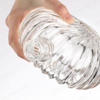 China Hot Item Creative Shell-Shaped Transparent Whiskey Gin Rum Spirit Glass Bottle with Cork for sale