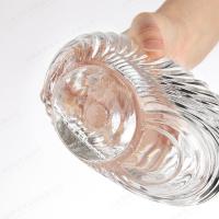 China Hot Item Creative Shell-Shaped Transparent Whiskey Gin Rum Spirit Glass Bottle with Cork for sale