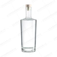 China 500ml Absinthe Round Glass Bottle with Long Neck Spirit Glass Bottle in Customized Color for sale