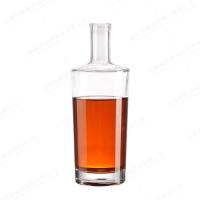 China 500ml Absinthe Round Glass Bottle with Long Neck Spirit Glass Bottle in Customized Color for sale