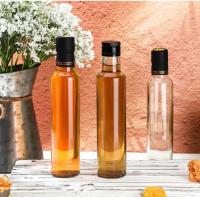 China Food Storage Container 750ml Clear Glass Bottle for Kitchen Vinegar Cooking Oil GLASS for sale