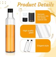 China Food Storage Container 750ml Clear Glass Bottle for Kitchen Vinegar Cooking Oil GLASS for sale