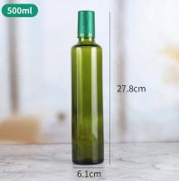 China Glass Olive Oil Bottle 250ml 500ml Clear Square Dark with Custom Size Accepted for sale