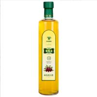 China Green Glass Round Olive Oil Bottle With Lid Olive Oil Bottle with Logo Customization for sale
