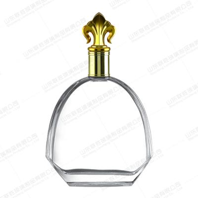China 375ml 500ml 700ml 750ml Custom All Size Glass Wine Bottle with Unique Bottom Shell Shape for sale