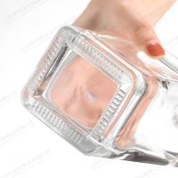 China Body Material Glass Clear Bottle for Tequila Liqueur 500ml 1000ml Unique Carved Flat for sale
