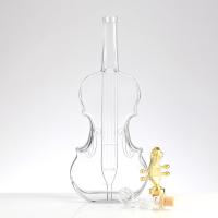 China Custom Size Accepted Guitar Shaped Whisky Glass Bottle for Wine for sale