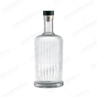 China Custom Shape Round Spirit 100 Ml 200 Ml 375 Ml 500 Ml 750 Ml 1 Liter Gin Glass Bottle for sale