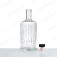 China Custom Shape Round Spirit 100 Ml 200 Ml 375 Ml 500 Ml 750 Ml 1 Liter Gin Glass Bottle for sale