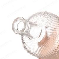 China Custom Shape Round Spirit 100 Ml 200 Ml 375 Ml 500 Ml 750 Ml 1 Liter Gin Glass Bottle for sale