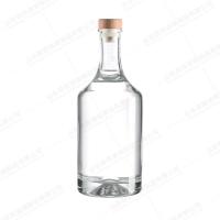 China 100ml 500ml 750ml Super Flint Cork Top Glass Bottles for Whiskey Gin Vodka Rum Liquor for sale