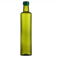 China 250ml 500ml Amy Green Empty Square Olive Oil Glass Bottles For Kitchen Body Material Glass for sale