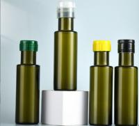 China 250ml 500ml Amy Green Empty Square Olive Oil Glass Bottles For Kitchen Body Material Glass for sale