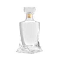 China Luxury Crystal Glass Bottle 750ml Cognac Napoleon Brandy Bottle with Rubber Stopper for sale