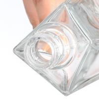 China 375ml 500ml 700ml Empty Clear Whisky Tequila Decanter Irregular Spirit Glass Bottle for sale