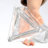 China 375ml 500ml 700ml Empty Clear Whisky Tequila Decanter Irregular Spirit Glass Bottle for sale