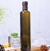 China Glass Collar 100ML 250ML 500ML Clear White Black Olive Oil Bottle with Measurement for sale