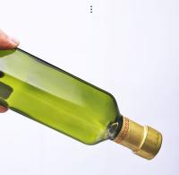 China Healthy Lead Free Glass 1000ml 500ml 250ml Empty Oil Bottle with Kitchen Shrink Cap for sale