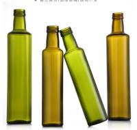 China Healthy Lead Free Glass 1000ml 500ml 250ml Empty Oil Bottle with Kitchen Shrink Cap for sale
