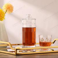 China Clear Spirit Wine Liquor Bottle 700ml With Aluminium Cap Healthy Lead Free for sale