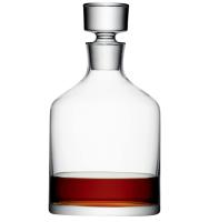 China Rubber Stopper Sealing Type 750ml Clear Glass Bar Decanter for Whisky and Gin Bottle for sale
