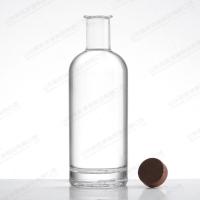 China 1000ml Glass Liquor Wine Vodka Tequila Bottle With Sealed Cork Lid OEM for sale