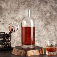 China 1000ml Glass Liquor Wine Vodka Tequila Bottle With Sealed Cork Lid OEM for sale